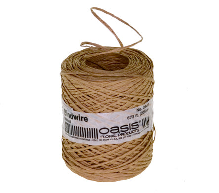 Paper Covered Floral Wire -Individual Pack 673 Feet (Natural)